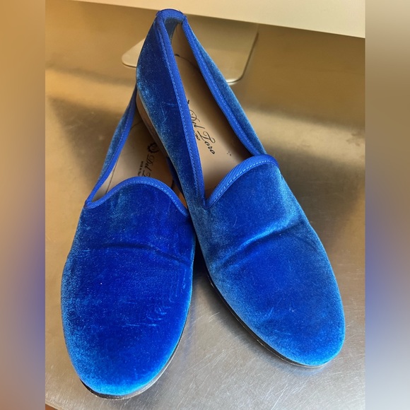 Del Toro | Shoes | Mens Blue Velvet Slipper Ii | Poshmark